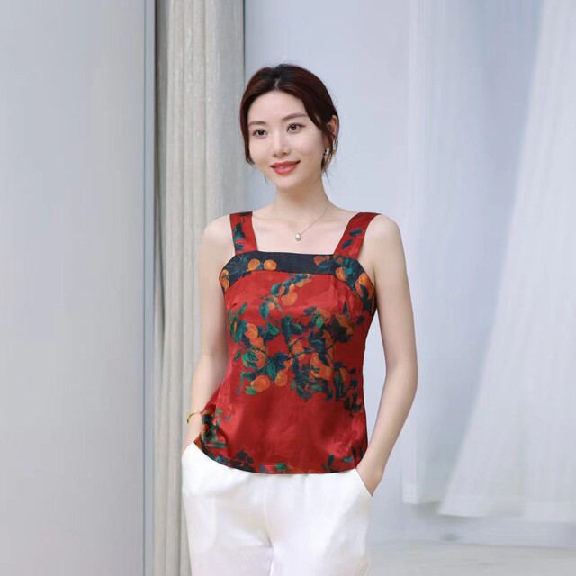Xiangyun gauze floral sling new Chinese inner inner clothes spring and ...