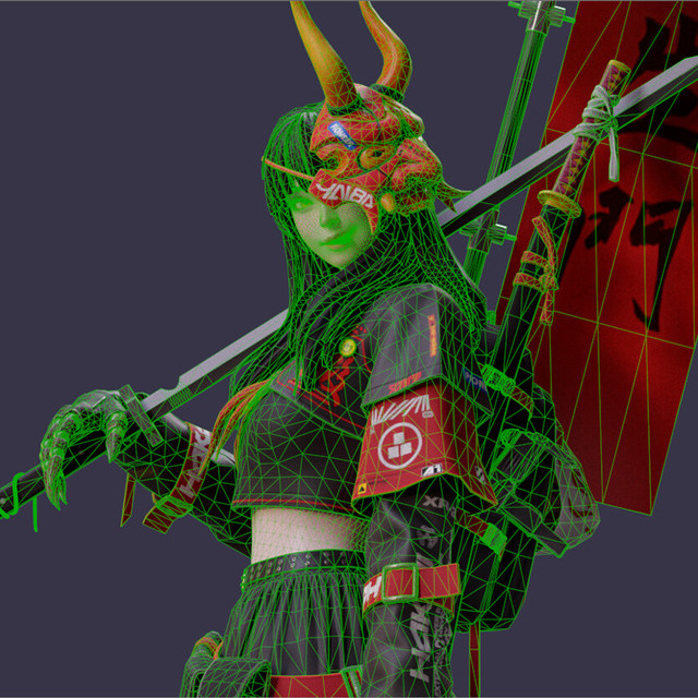 ZBRUSH game 3D character modeling tutorial 3DSMAX Japanese style ...