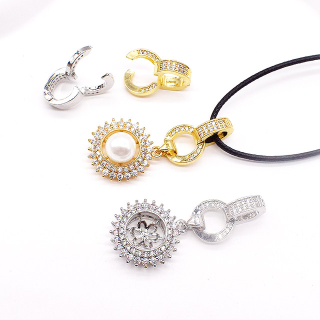 DIY jewelry accessories inlaid universal dual -open buckle connection ...