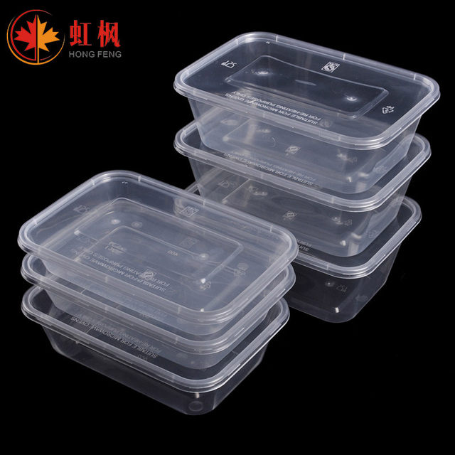 One -time lunch box 1000ml rectangular transparent takeaway pack box ...
