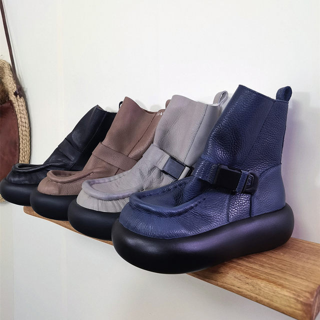 Cotton boots for women April Allure Autumn and Winter New Handmade ...