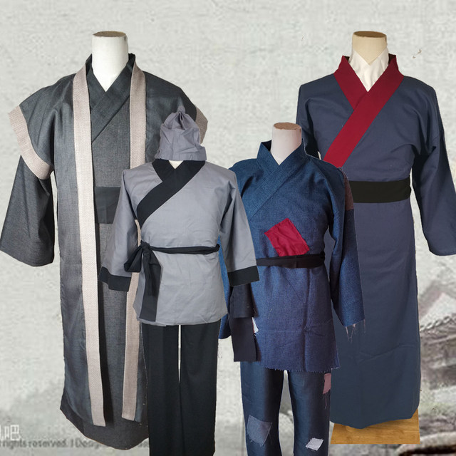 Men in ancient costumes, costumes for common people in ancient times ...