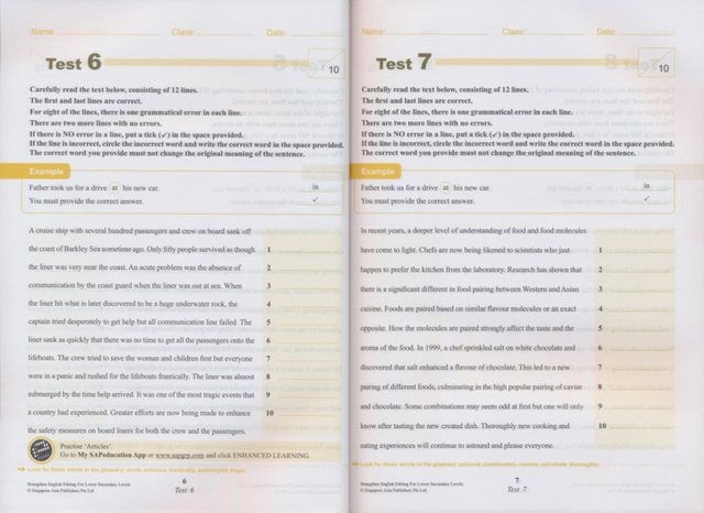 Singapore Junior High School English Intensive Series SAP Strengthen ...