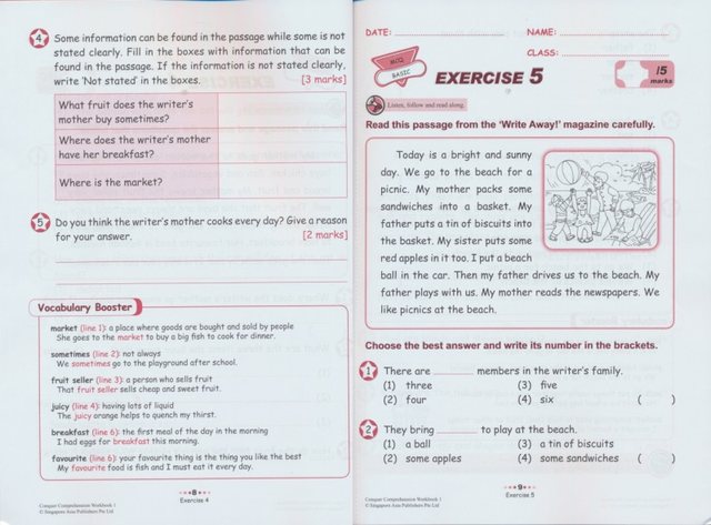 Singapore Conquer Series Reading Comprehension for Grades 1-6 SAP ...