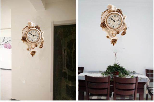 Lisheng Watch Hanging Clock Living Room quiet electronic quartz watch ...