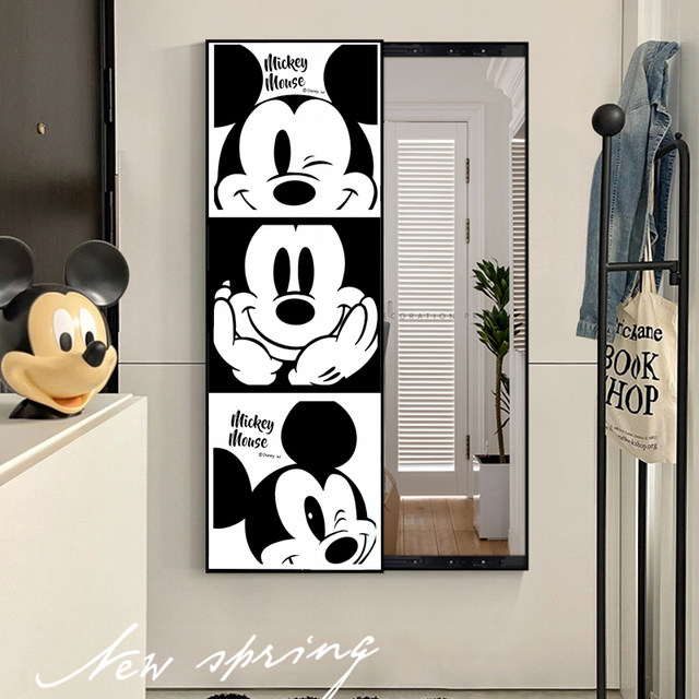 Mickey's simple cream art invisible whole body mirror push hidden ...