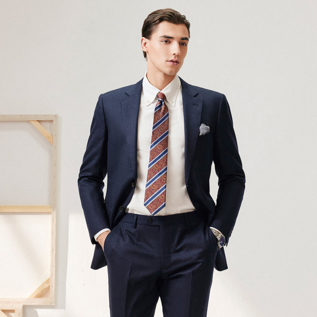 Bai Pin Wool Fasting Faland Plel suit Set Men's Business Leisure Autumn ...