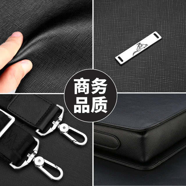 Septwolves Men's Handbag Business Briefcase Standing Stylish Genuine ...