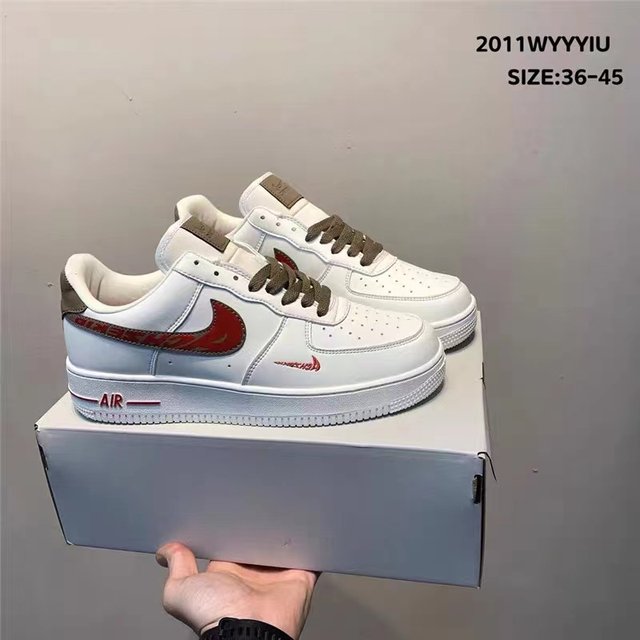 Summer hot air force shoes, milk coffee men's shoes AF1SBAJ high top ...