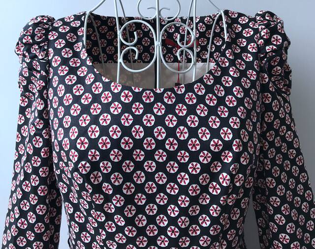 Brand clearance Guilin style autumn round neck slimming three-quarter ...