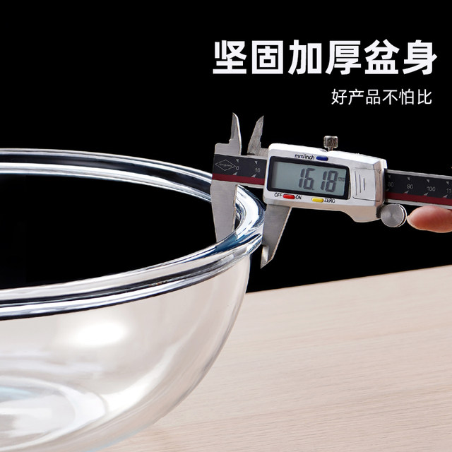 Basin large glass basin transparent and thick -temperature resistant ...