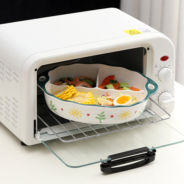 Underglaze color ceramic dinner plate divided into divided plates for ...