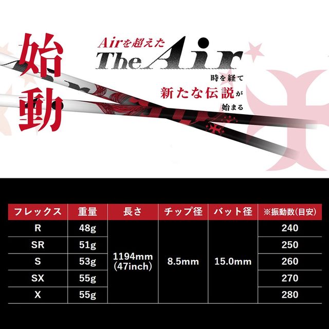 Japan Pilgrimage TRPX golf club Air driver shaft driver shaft The Air upgraded replica