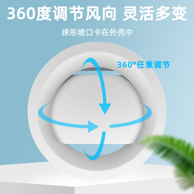Spherical jet air outlet central air conditioning fresh air system ...
