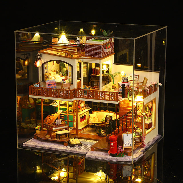 diy hut pick-up lili loft European-style building handmade 3D three ...