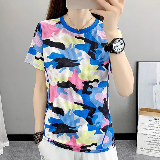 2025 outdoor quick drying clothes for women short-sleeved T-shirt round ...