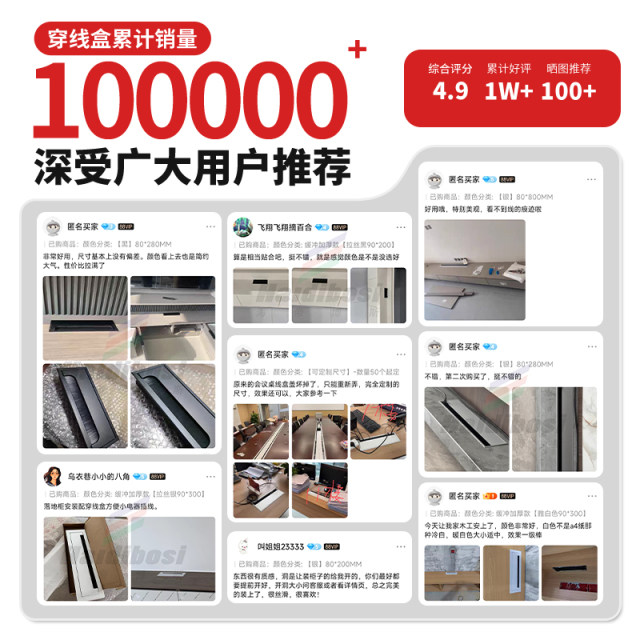 Office desktop threading box computer desk threading box rectangular TV ...