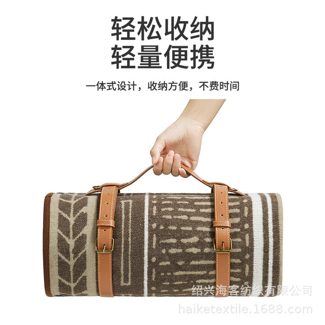 Indian geometric wool shawl, wearable wool shawl, outdoor camping multi ...