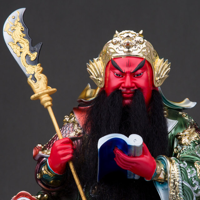 Guan Gong's Statue Version Golden Cai Cai Guan Er Ye Shi Dragon Chair ...