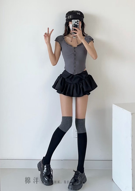 Cotton -ocean sweet big bow, anti -walking light wood ear, doll skirt ...