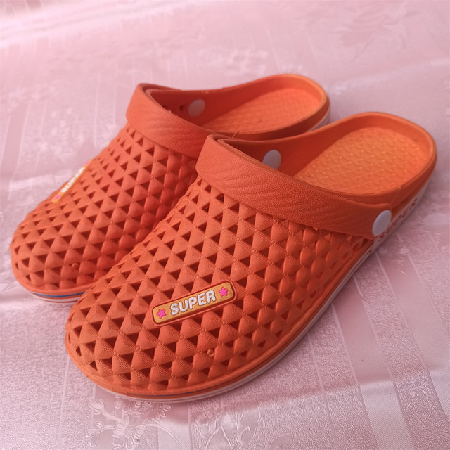 Women's sandals dual-purpose bag-toe mesh breathable medium heel soft ...