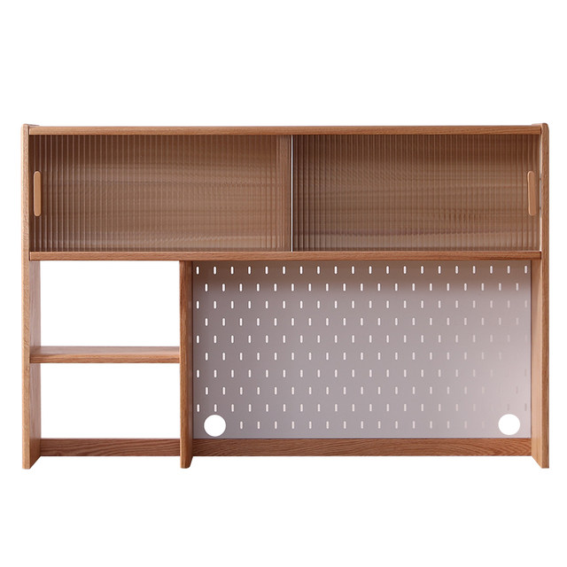 Solid wood desk bookshelf oak desktop storage rack log vertical desk ...