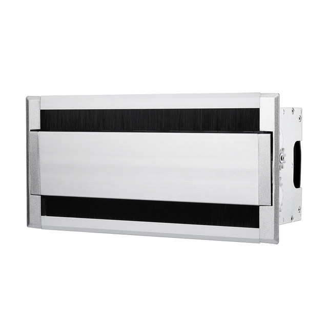 High-end conference table desktop wire box double-sided desk cross-line ...