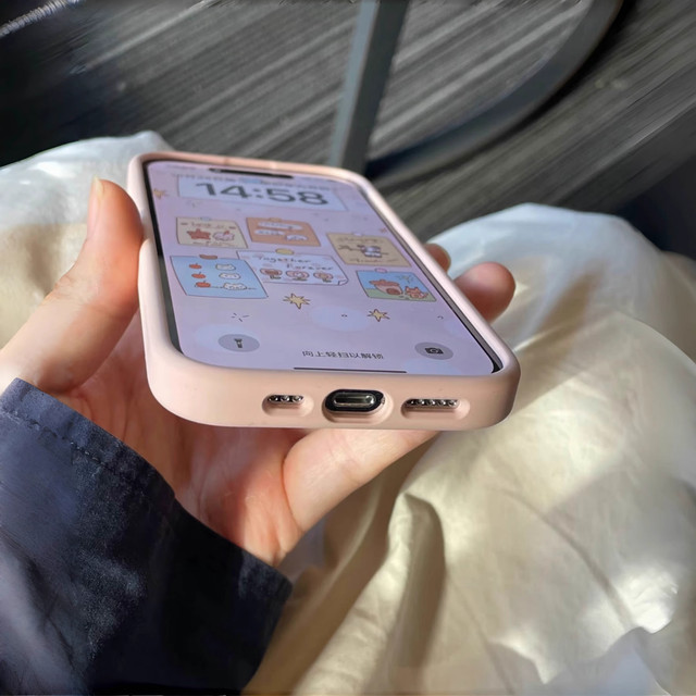 Girls pink liquid silicone suitable for Turbo4 Xiaomi 15 Spro mobile ...