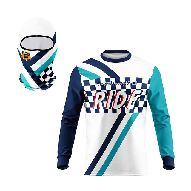 Retro long-sleeved off-road motorcycle riding clothing, breathable ...