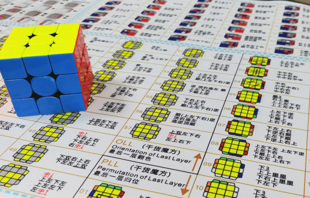 Dry goods Rubik's Cube Chinese version CFOP training table mat children ...