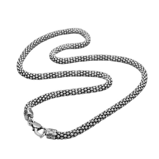 Heavy Industry S925 Silver Blasting Valley Necklace Silver Silver Men ...
