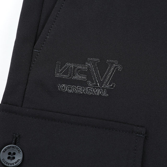 VJC/VJC 2025 Spring and Summer New Men's Embroidered Cropped Pants Sports and Casual Mid-Pants ...