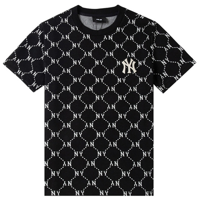 24 New MLB Couple Short Sleeve Men and Women NY Retro Old Flower Full ...