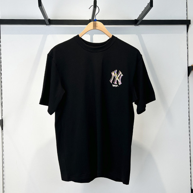 25 new MLB couple short-sleeved men and women NY color large-label ...