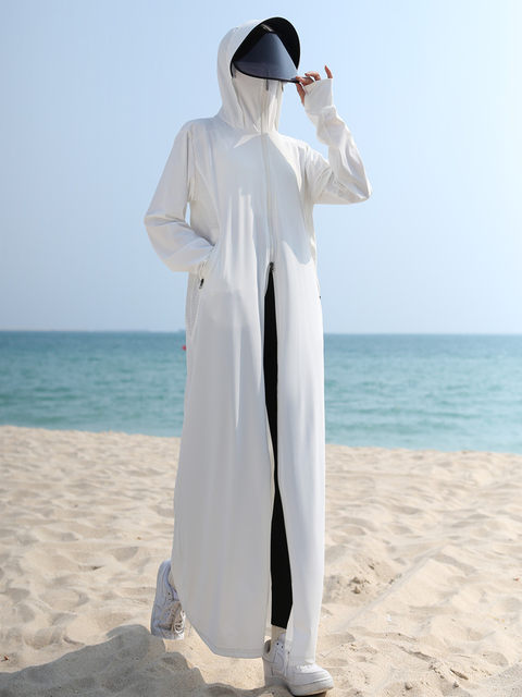 Extra-long ice silk sun protection clothes for women, women's full body ...