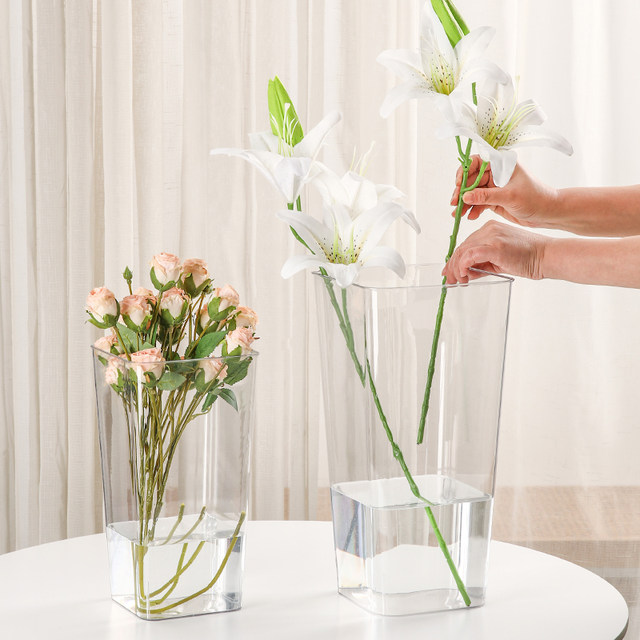 Acrylic wake-up flower bucket flower shop special transparent plastic ...