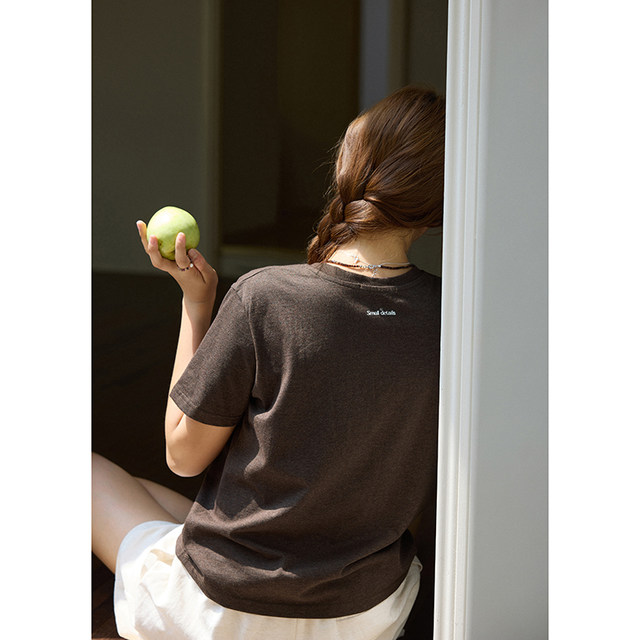 MISAZ Summer Entry Ticket Macaron Multicolor Basic T Small Printed Pure ...