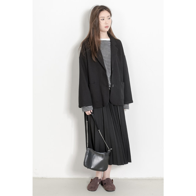 KNGS autumn retro Japanese loose niche minimalist Hong Kong flavor lazy ...