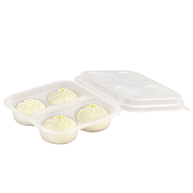 Disposable bun box, take-out box, bun packing box, 4-compartment small ...