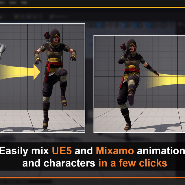 UE5 Unreal 5.6 Mixamo Animation Retargeting 2 Animation Redirection Plugin