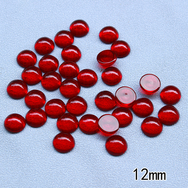 10 handmade DIY round oval patches made of red glass hairpin hair fork ...