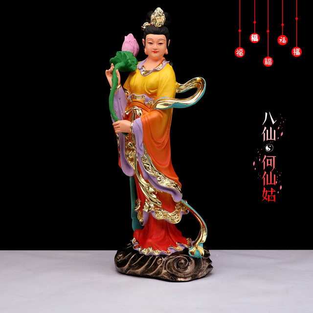 Resin statues of Tieguai Li, Lu Dongbin, Lu Zu, He Xiangu statues ...