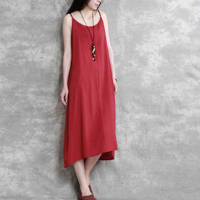 Xifeng wild suspender bottom skirt spring and summer cotton mid -length ...