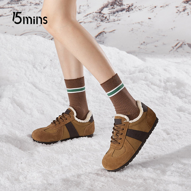 15mins plush Birkenstock shoes for women 2025 autumn and winter new ...