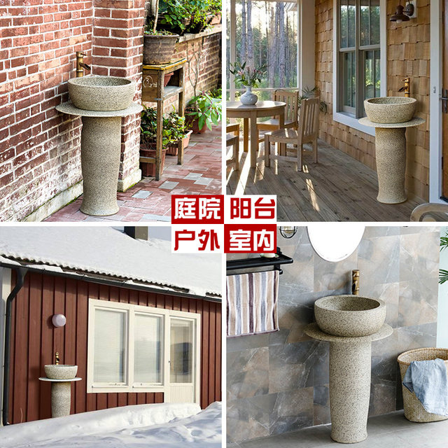 Outdoor washbasin column washbasin column basin balcony bathroom ...