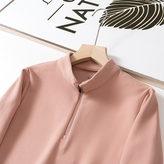 Couple cashmere protein semi-zipper sports top! 2024 autumn and winter ...