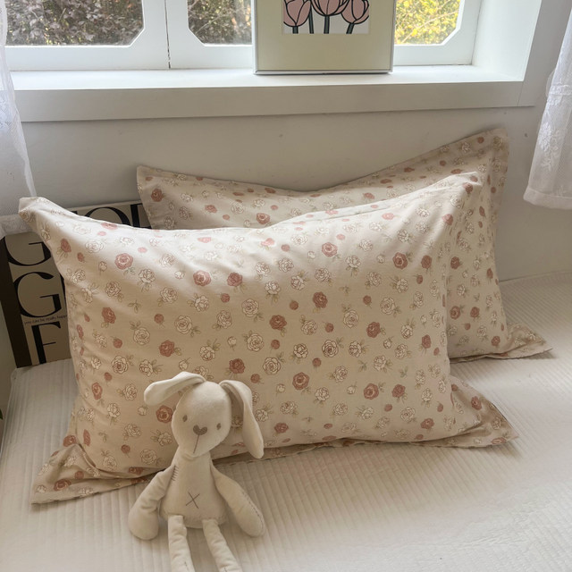 Pure cotton pillowcase 2024 new single large pillowcase 50x80 pair ...