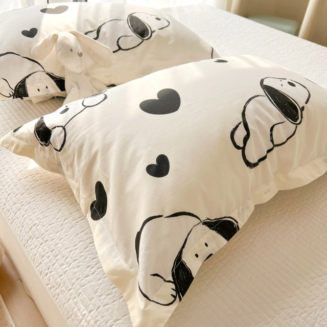 Pure cotton pillowcase 2024 new single large pillowcase 50x80 pair ...