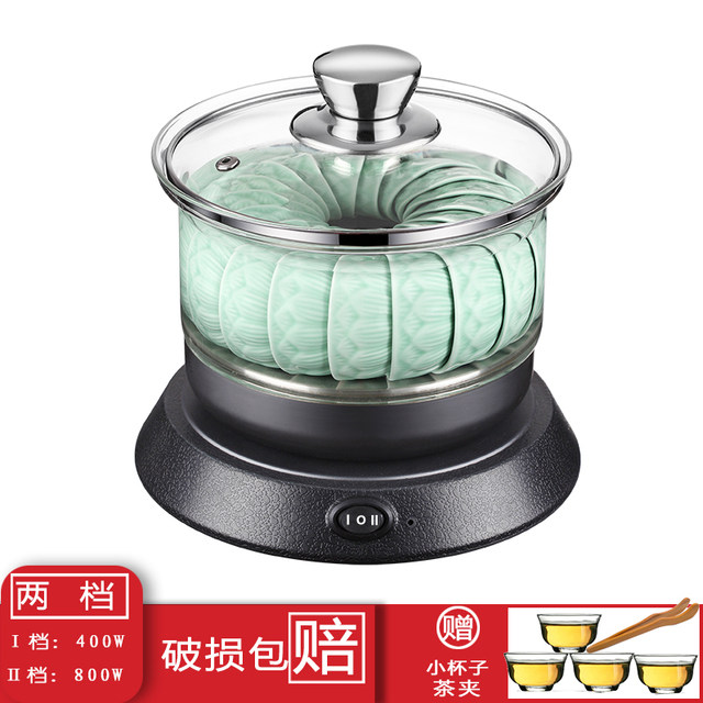 Tea cup disinfection pot disinfection pot flat bottom tea washing pot ...