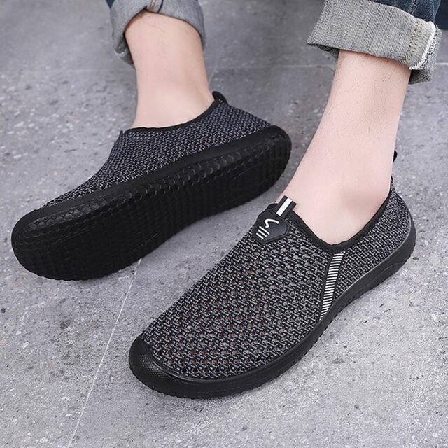 Old Beijing cloth shoes men's shoes new style mesh shoes breathable ...